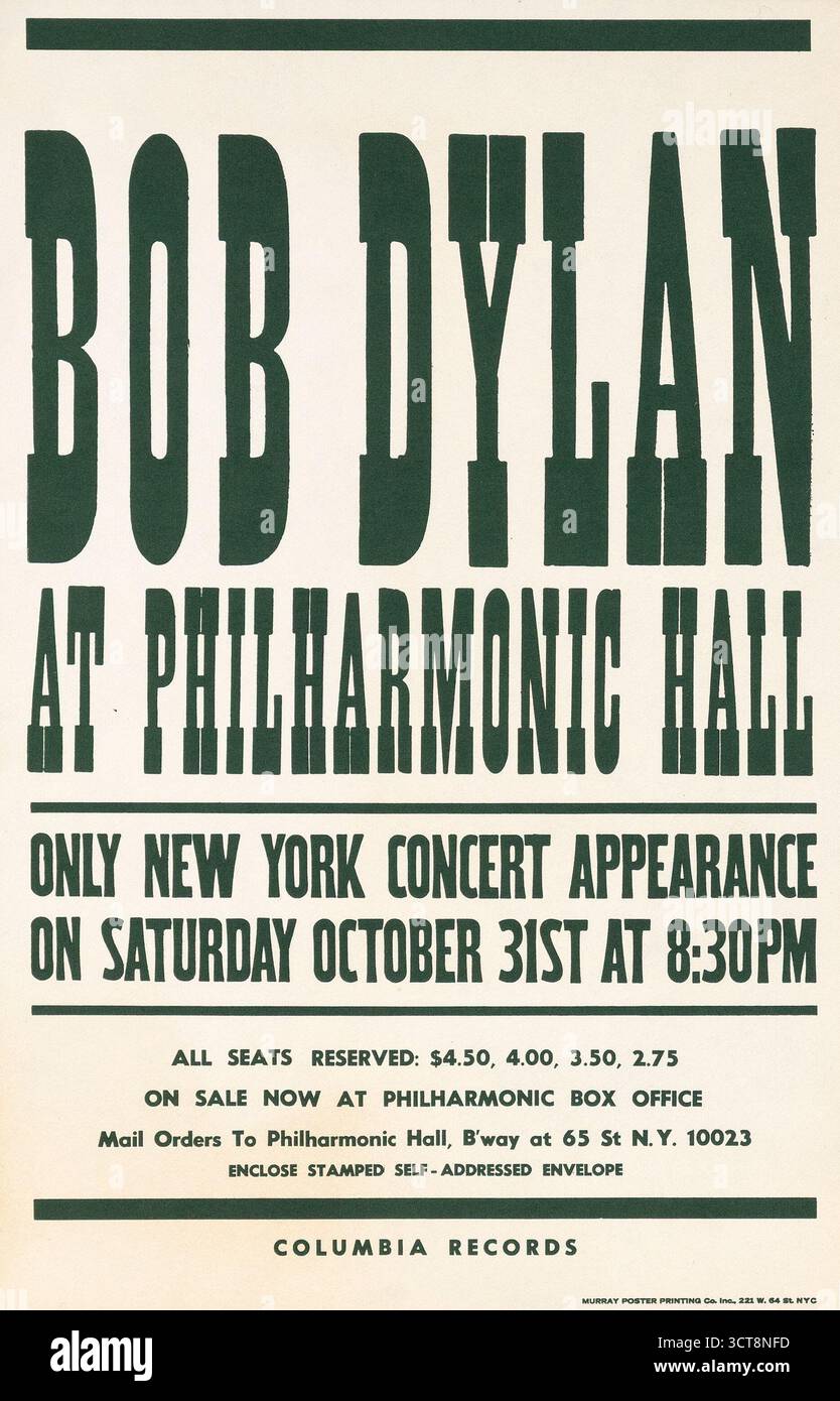 Bob dylan flyer hi-res stock photography and images - Alamy