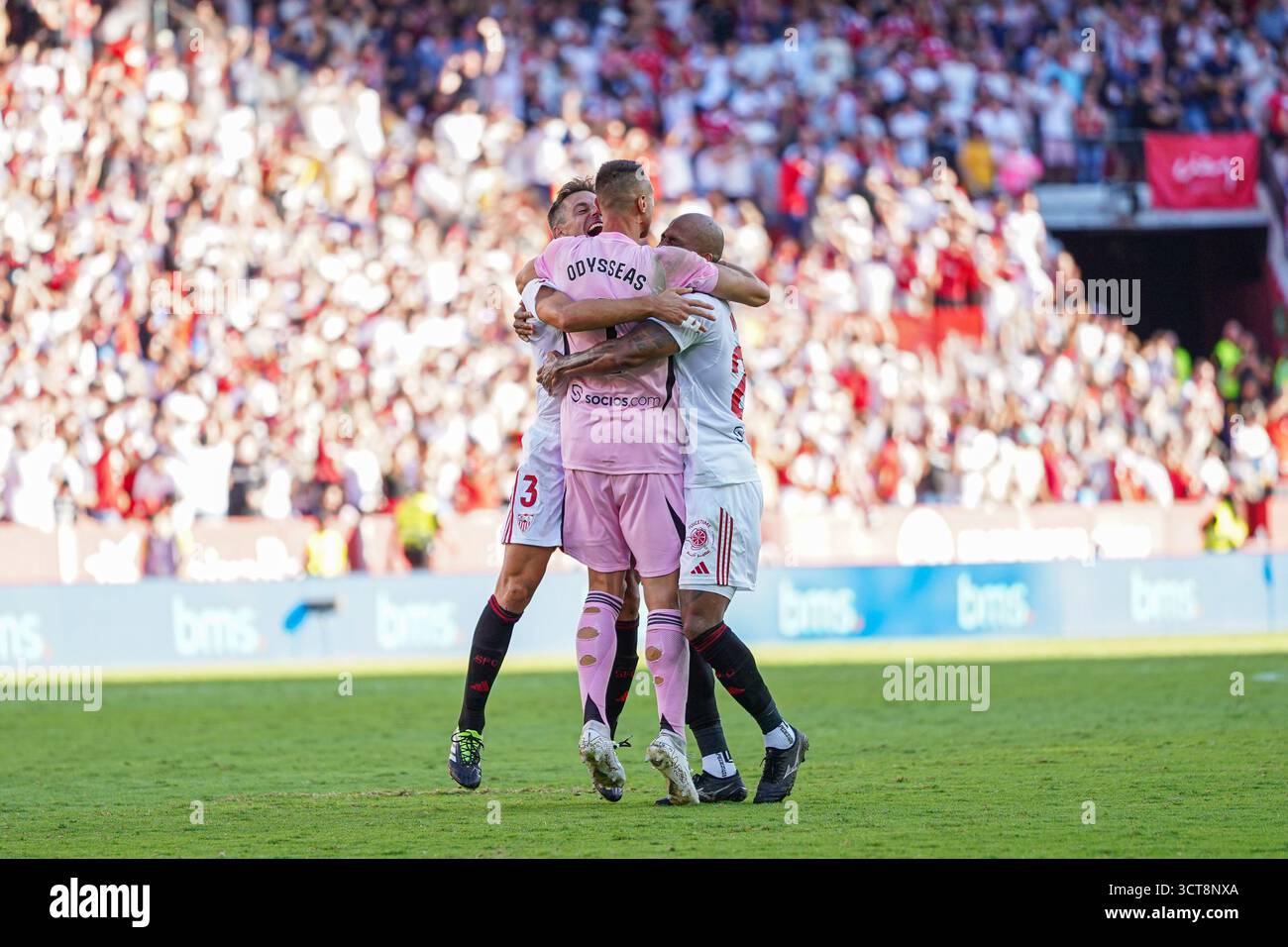 Seville, Spain. 5 october, 2025. Odysseas Vlachodimos, Cesar ...
