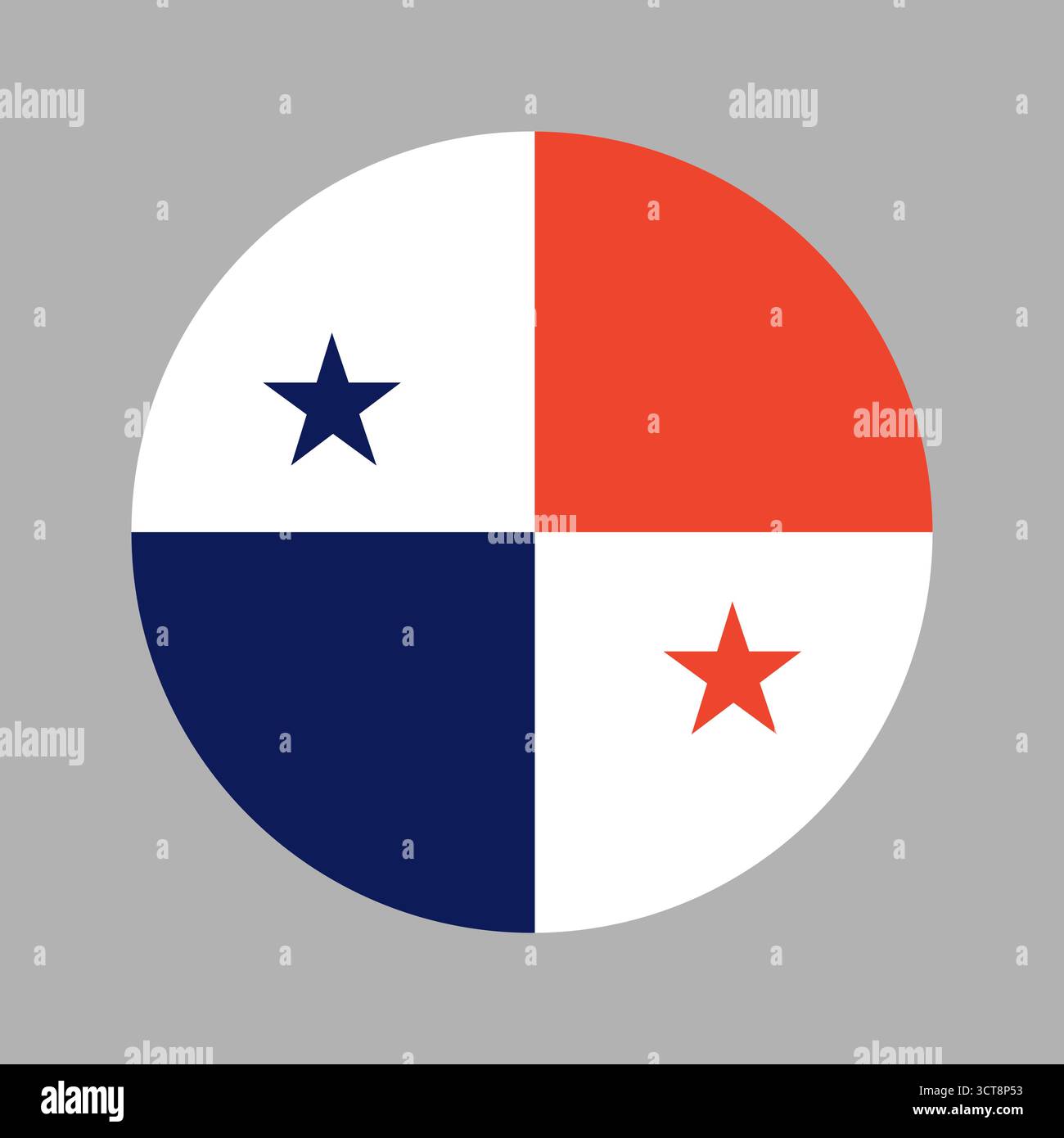 Flag of Panama rounded background. Panama flag circular icon. National ...