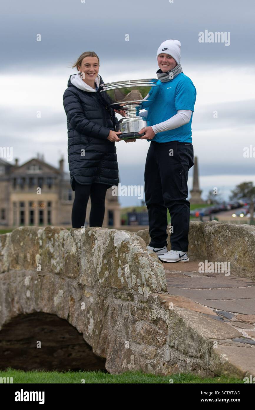 St Andrews, Scotland. 5th October 2025. Robert MacIntyre and his ...