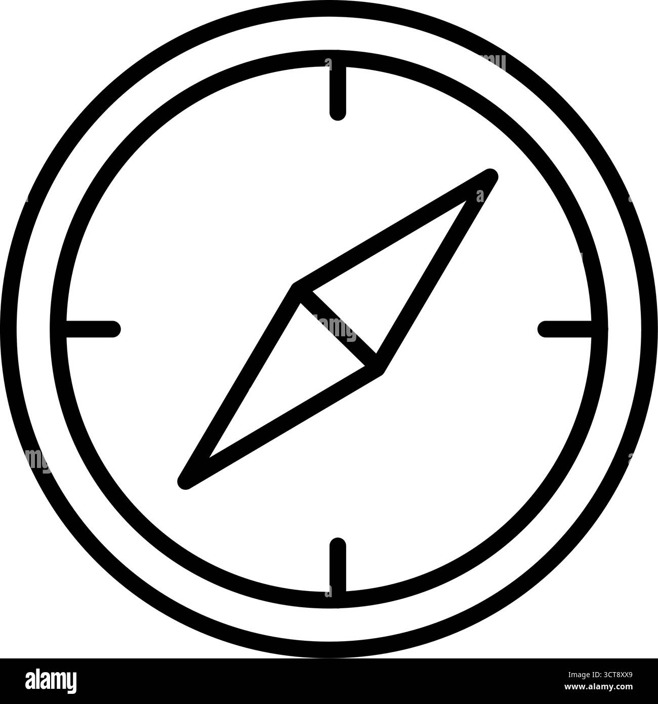 Compass guide line icon Black and White Stock Photos & Images - Alamy