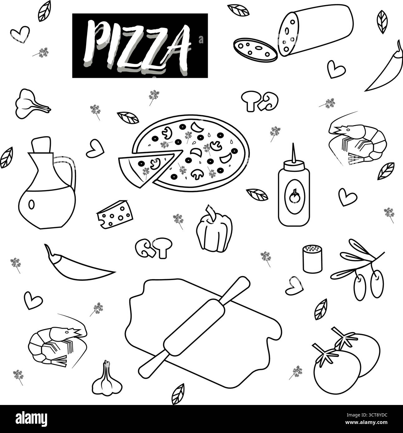 Food background ingredients cooking Stock Vector Images - Alamy