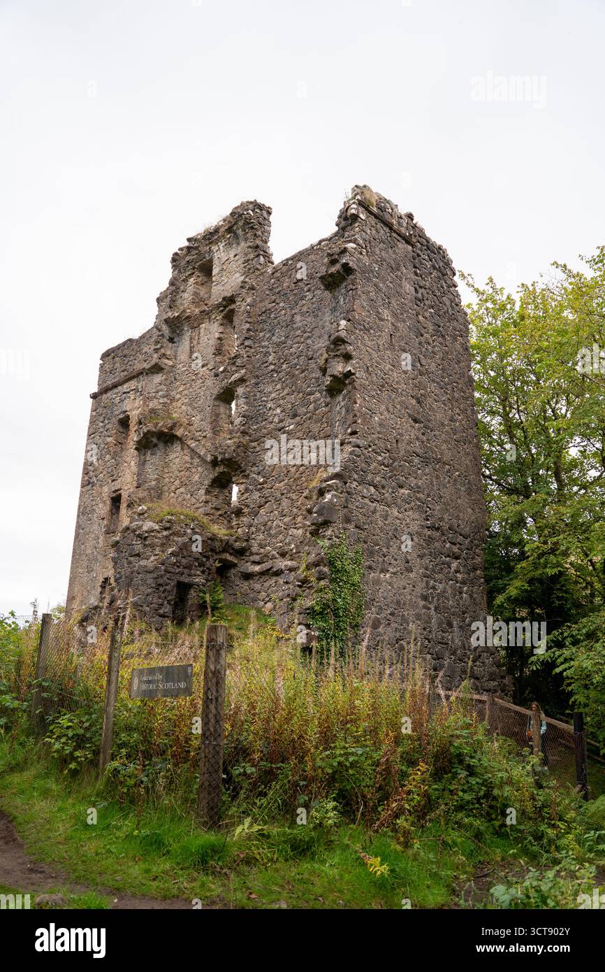 Ruined medieval castle surrounded green hi-res stock photography and ...