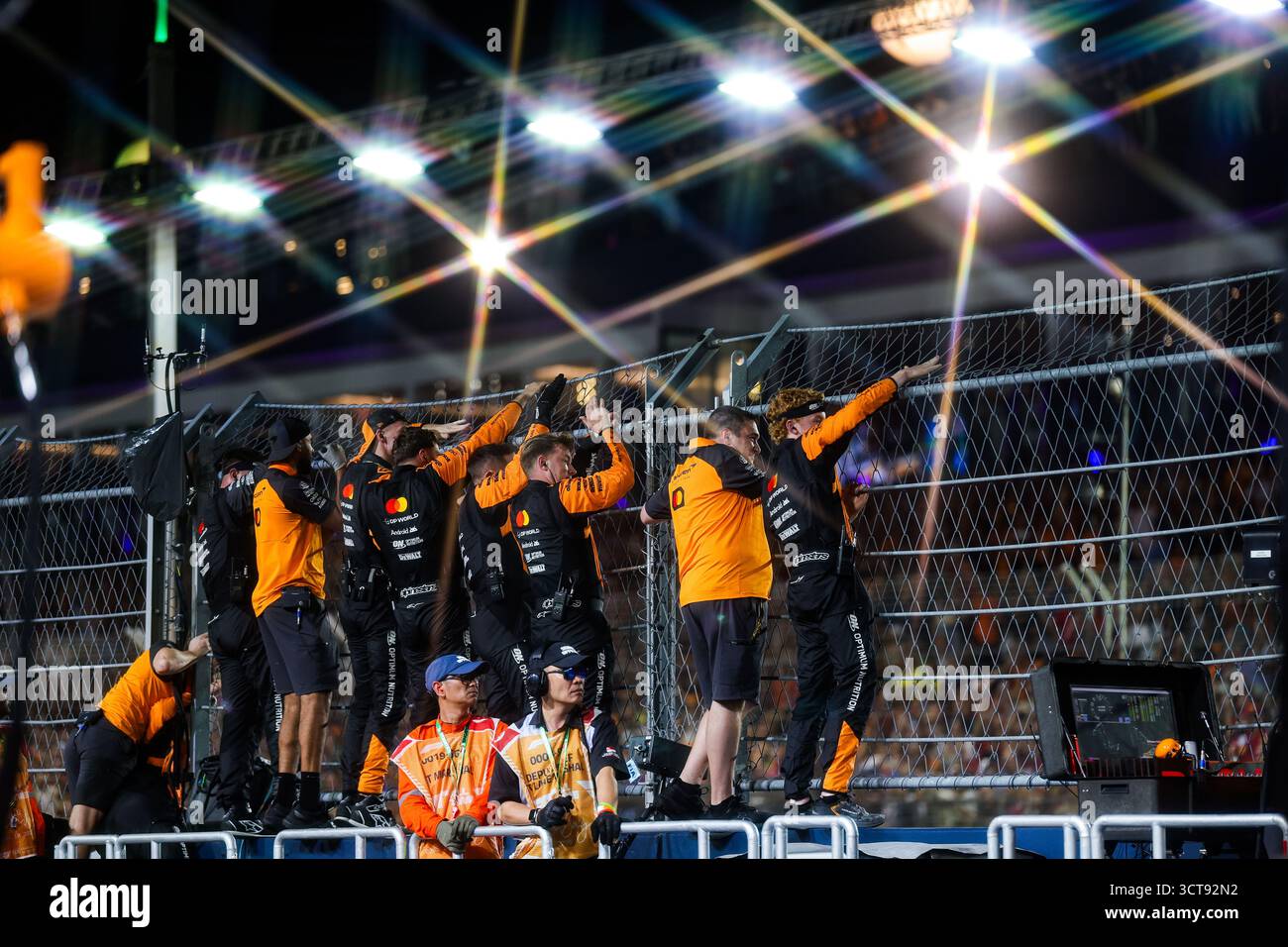 McLaren F1 Team mechanics celebrating during the 2025 Formula 1 ...