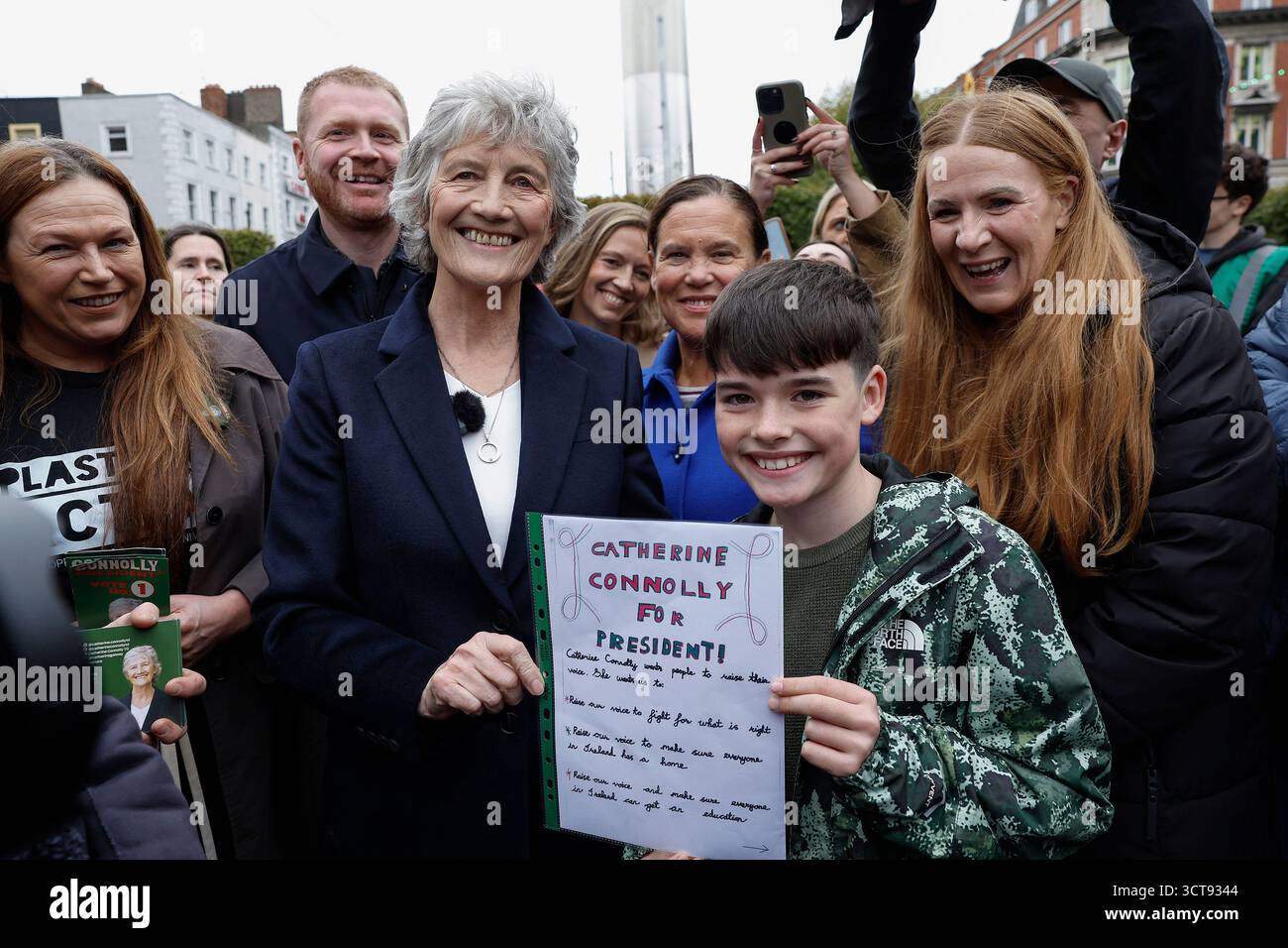 Irish presidential independent candidate Catherine Connolly meets a ...