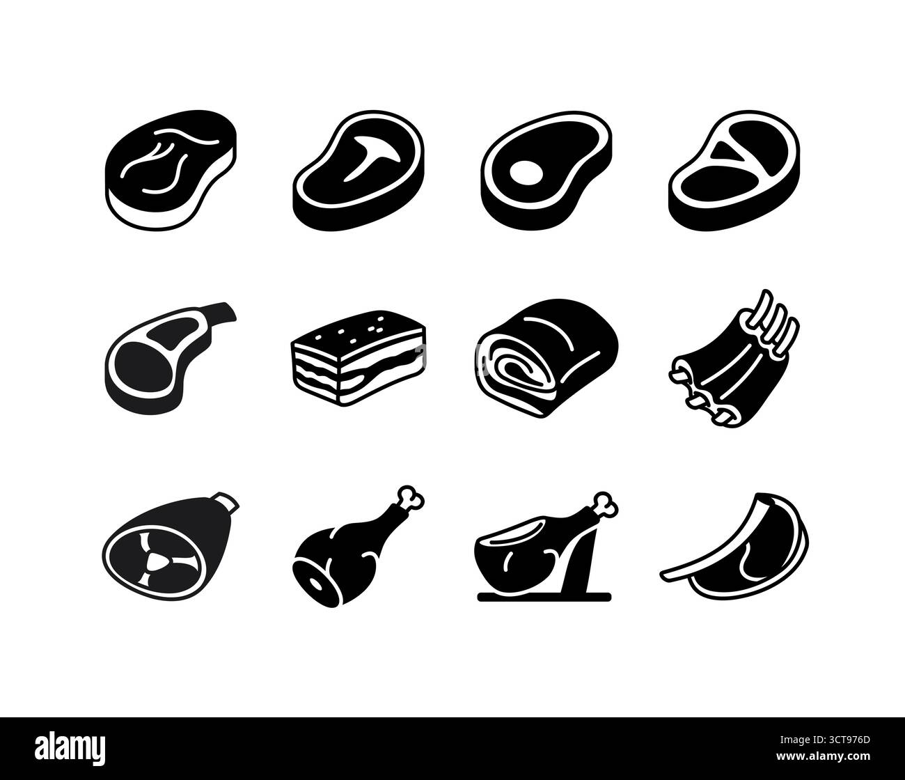 Prime meat cuts Stock Vector Images - Alamy