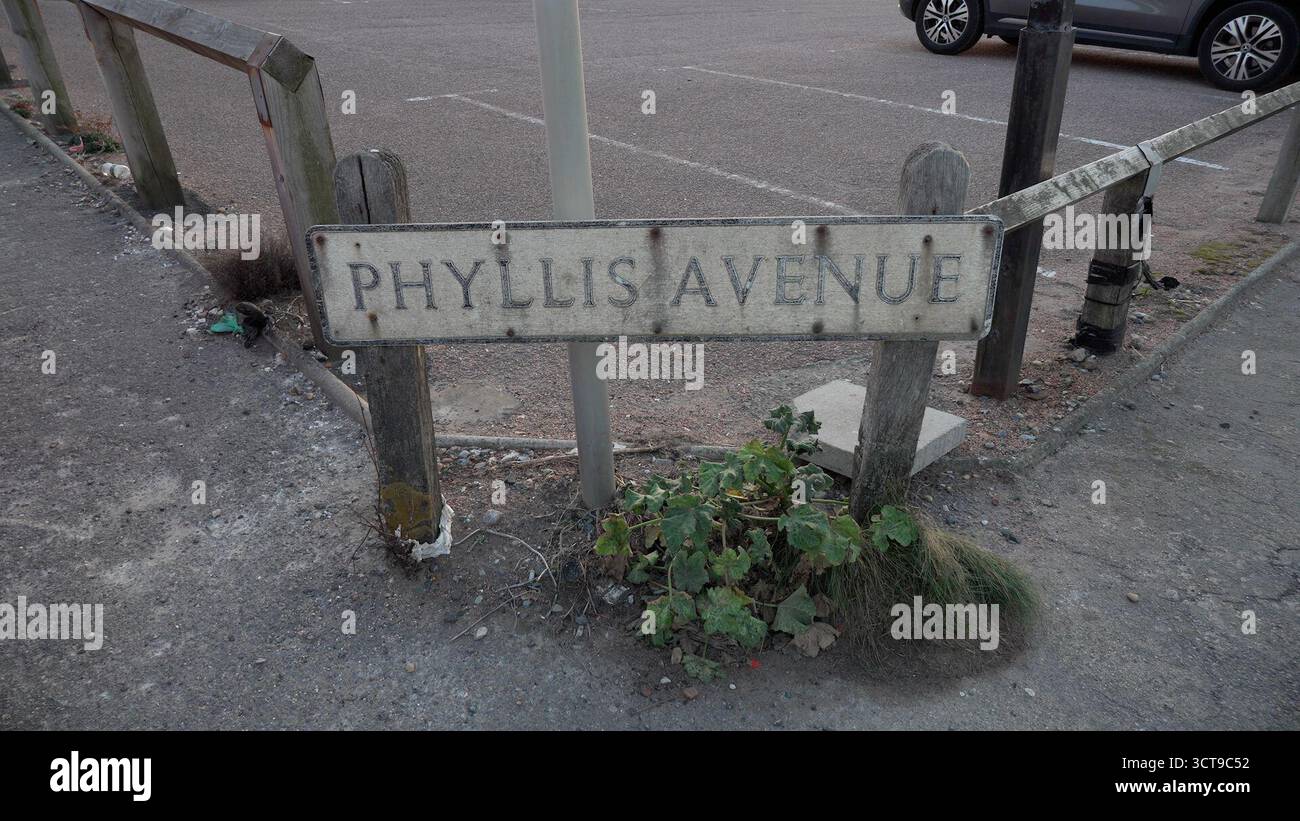Road sign near the mosque in Phyllis Avenue, Peacehaven, East Sussex ...