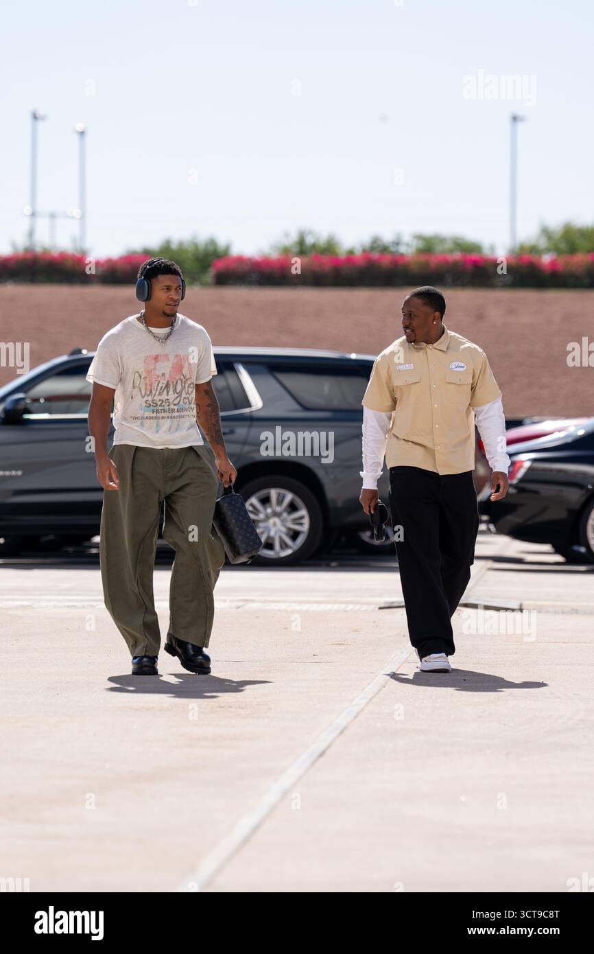 Arizona Cardinals safety Dadrion Taylor-Demerson (left) and running ...