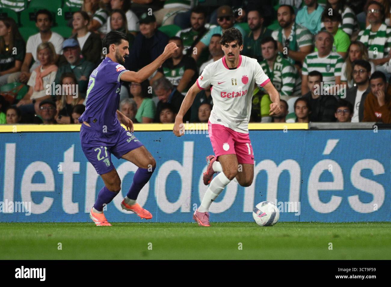 Lisbon, Portugal. 5 October 2025. Nuno Santos defender of Sporting CP ...