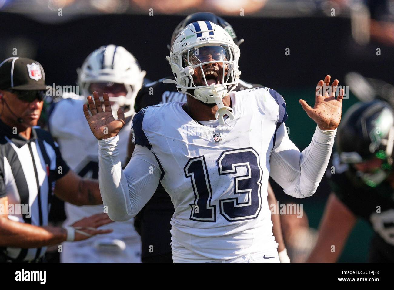 Dallas Cowboys' Dante Fowler Jr. reacts after sacking New York Jets ...