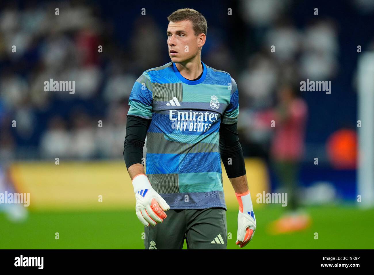 Andriy Lunin of Real Madrid CF during the La Liga EA Sports match ...