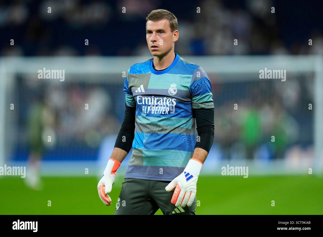 Andriy Lunin of Real Madrid CF during the La Liga EA Sports match ...