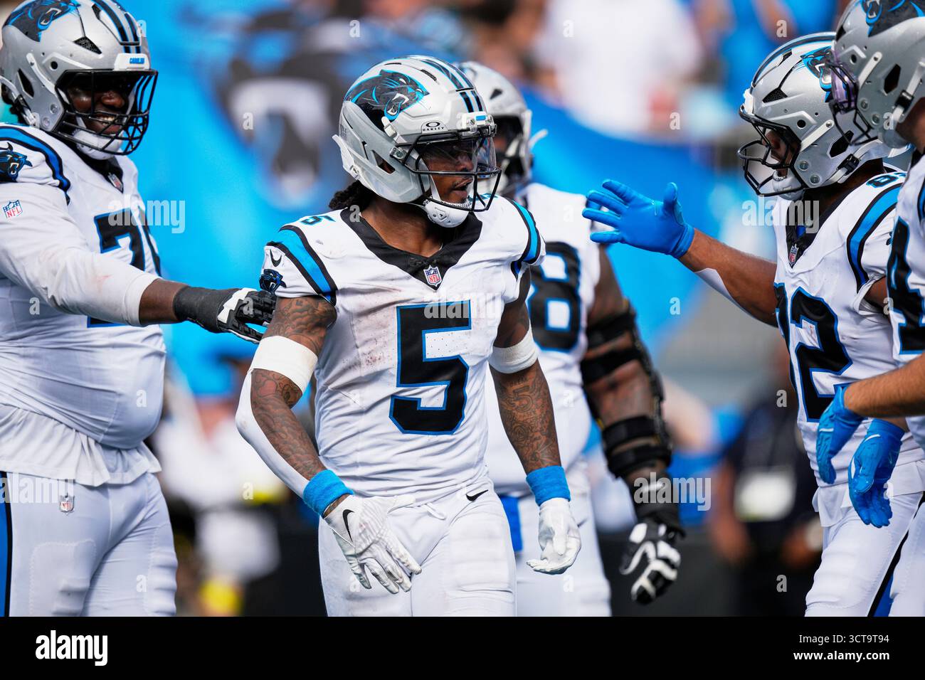 Carolina Panthers running back Rico Dowdle celebrates after scoring ...