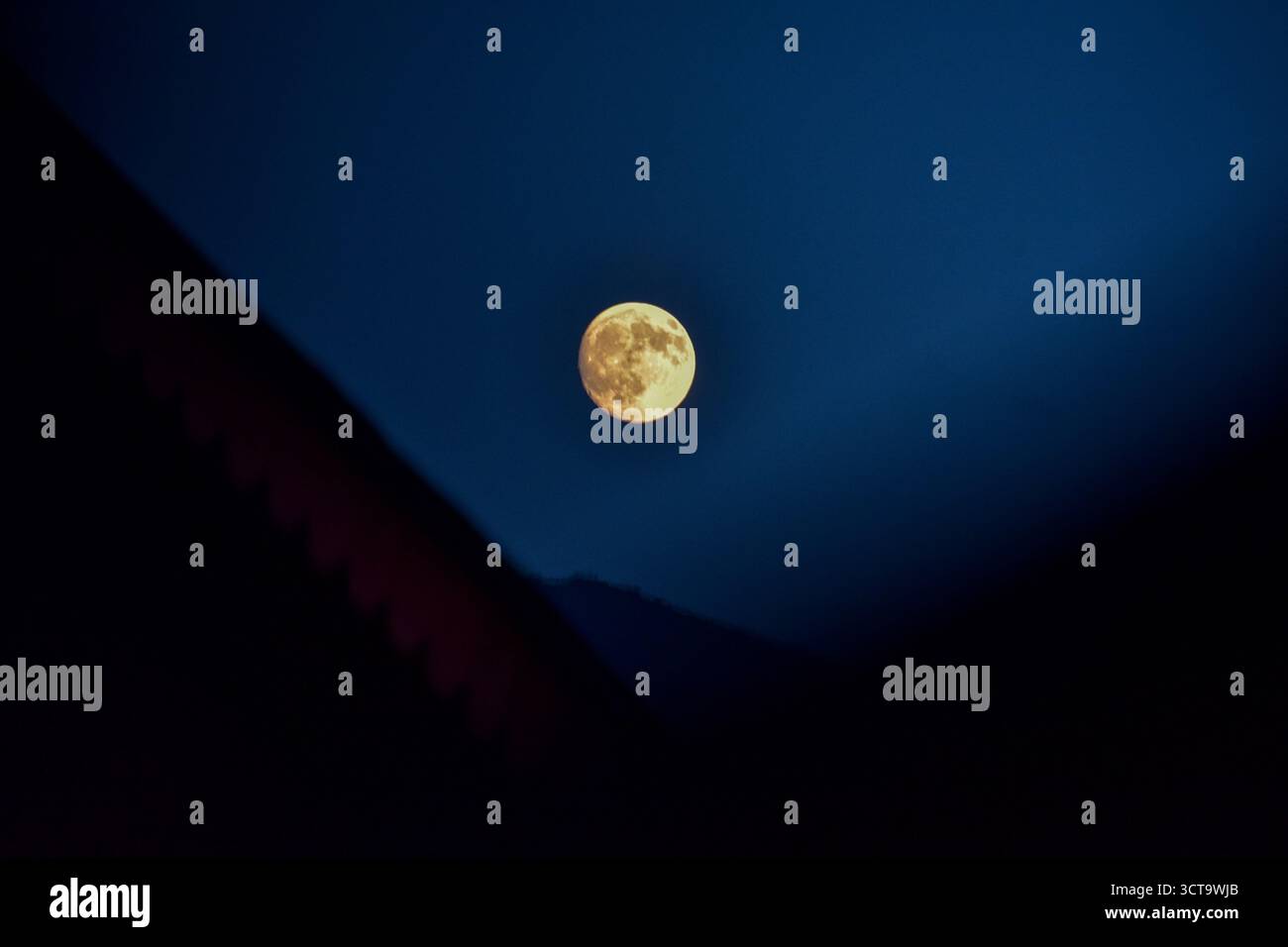 The full harvest moon also known as October moon rises in Srinagar, the ...