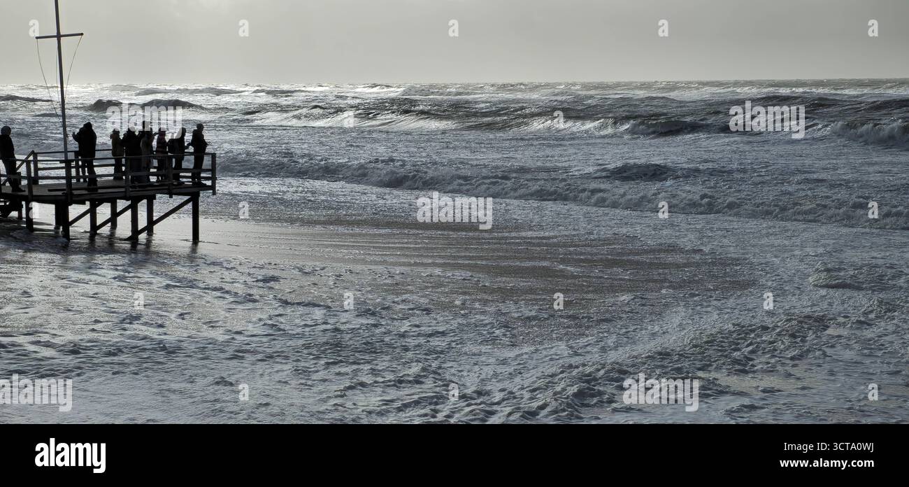 Sturmflut auf Sylt 05.10.25: Sturmflut auf der Nordseeinsel Sylt ...