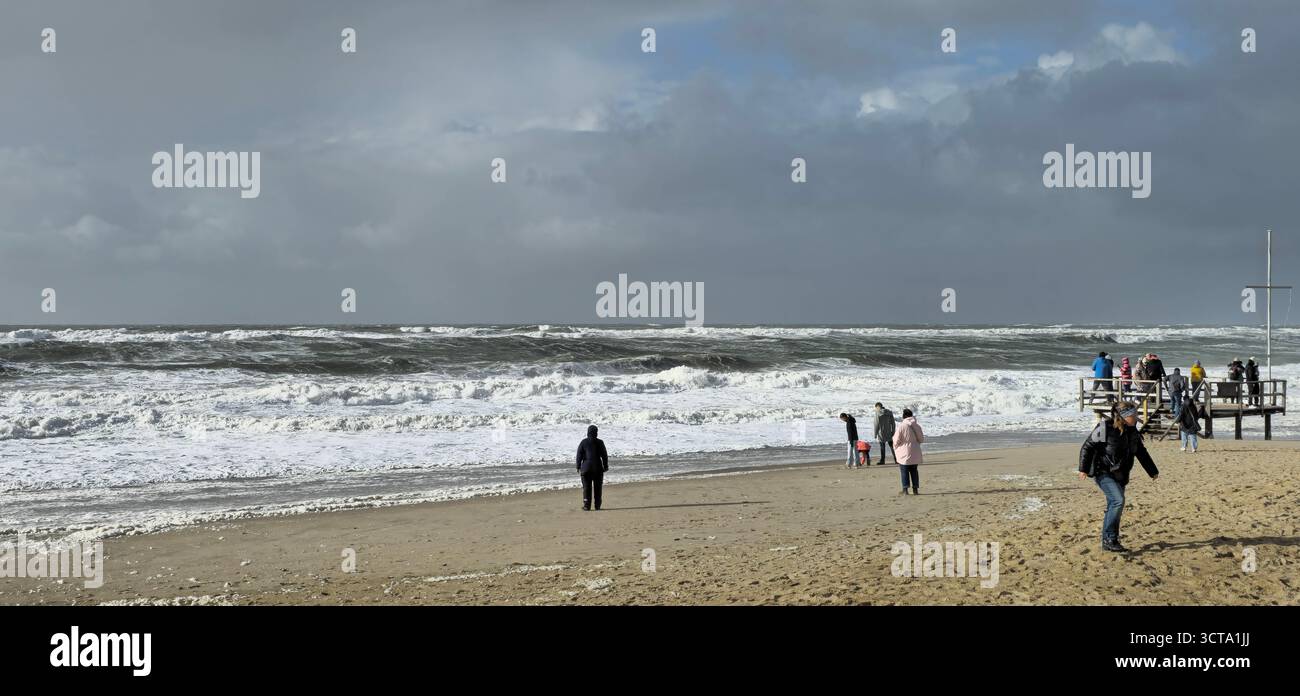 Sturmflut auf Sylt 05.10.25: Sturmflut auf der Nordseeinsel Sylt ...