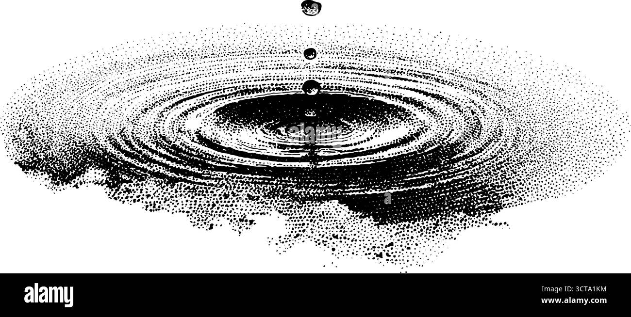 Tranquil water drop detailed Stock Vector Images - Alamy