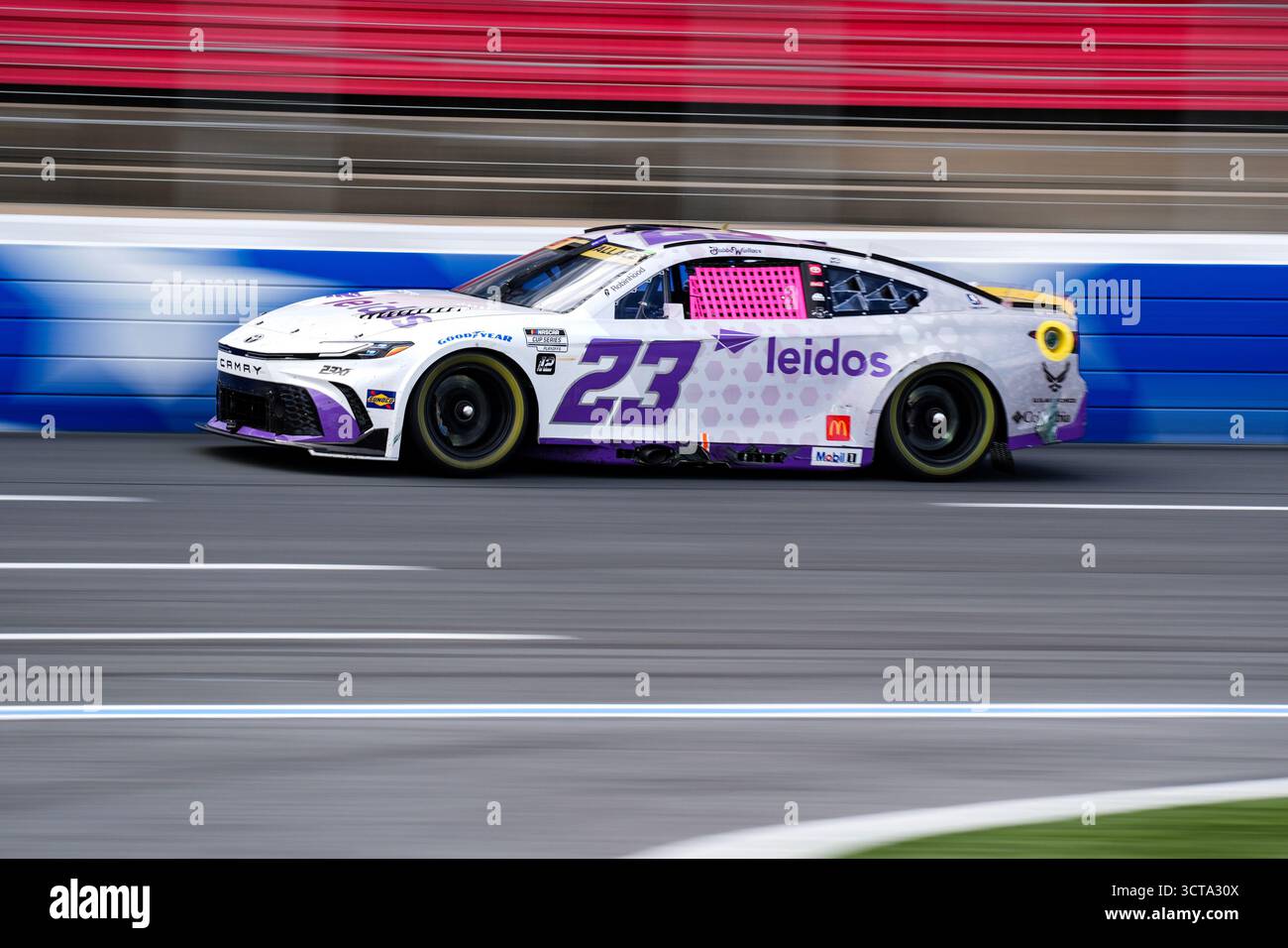 Bubba Wallace steers down the front stretch during a NASCAR Cup Series ...
