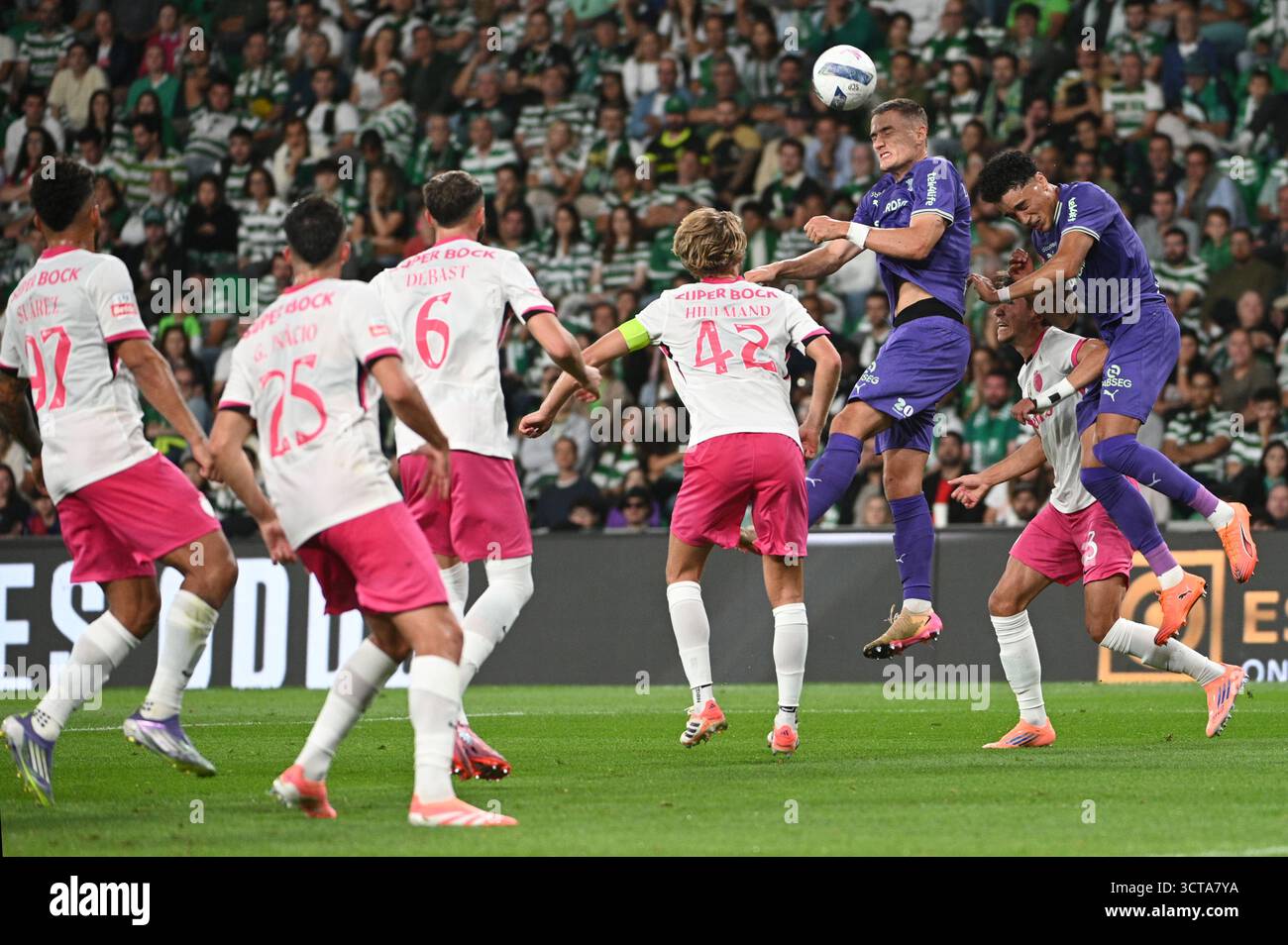 Lisbon, Portugal. 5 October 2025. Pau Víctor forward of SC Braga in ...