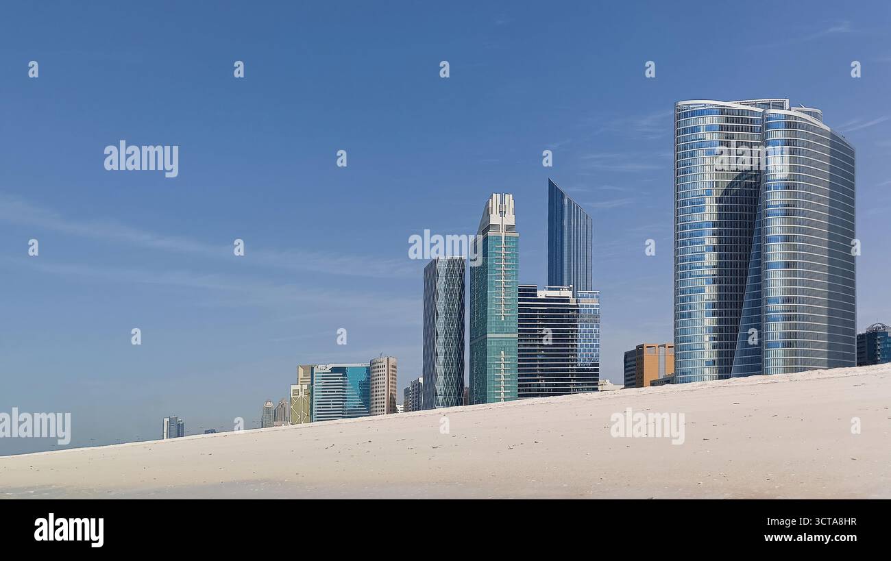Abu Dhabi Investment Authority - ADIA office building, UAE. View of ...