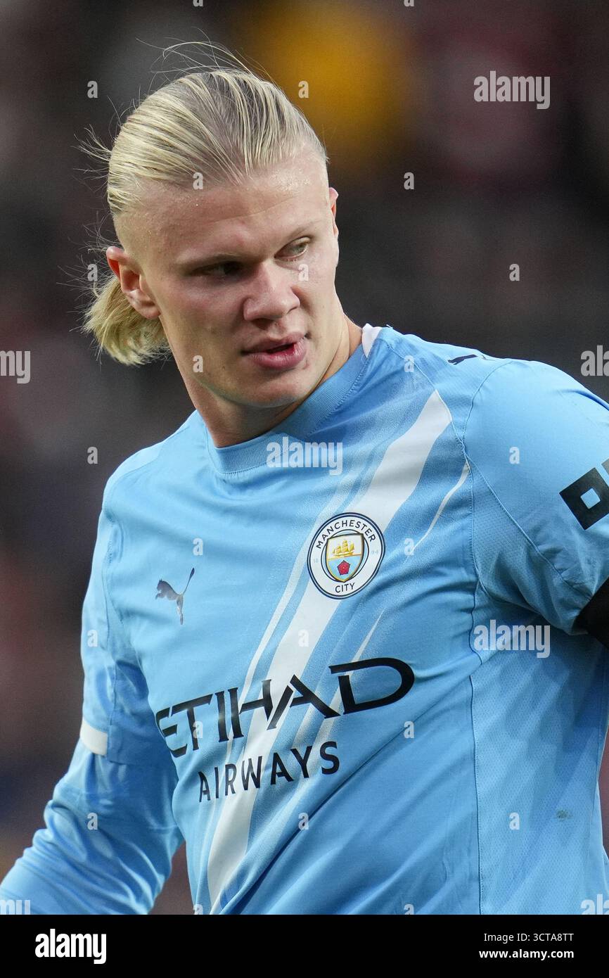Erling Haaland of Manchester City during the Premier League match ...