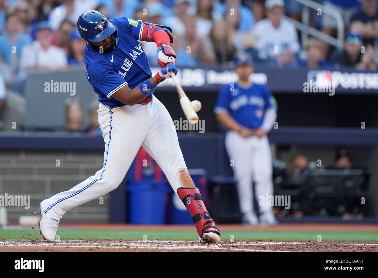 Toronto Blue Jays' Vladimir Guerrero Jr. hits a grand slam against the New York Yankees during ...