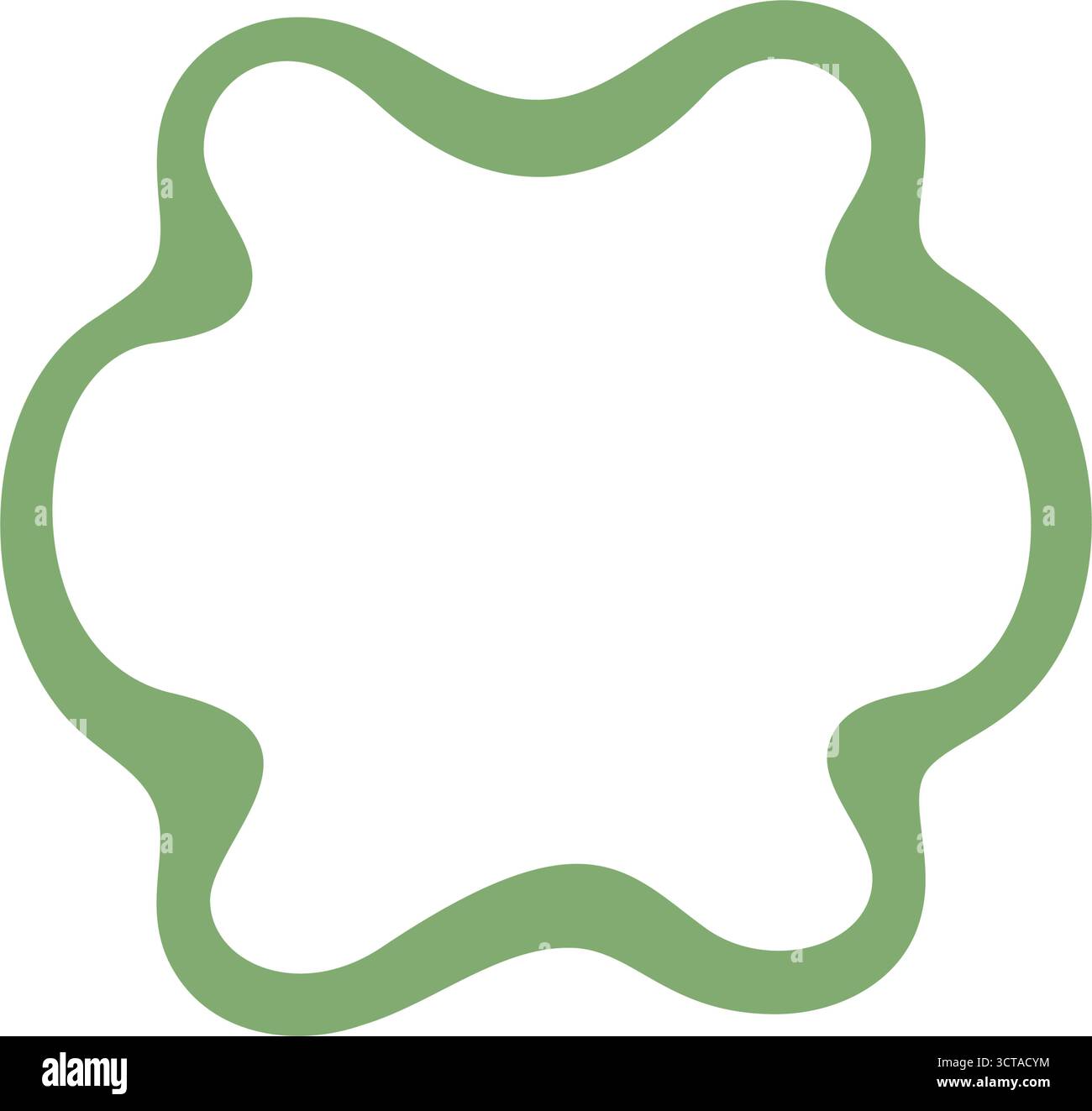 Retro Groovy Wavy Outline Shape Frame Stock Vector Image & Art - Alamy