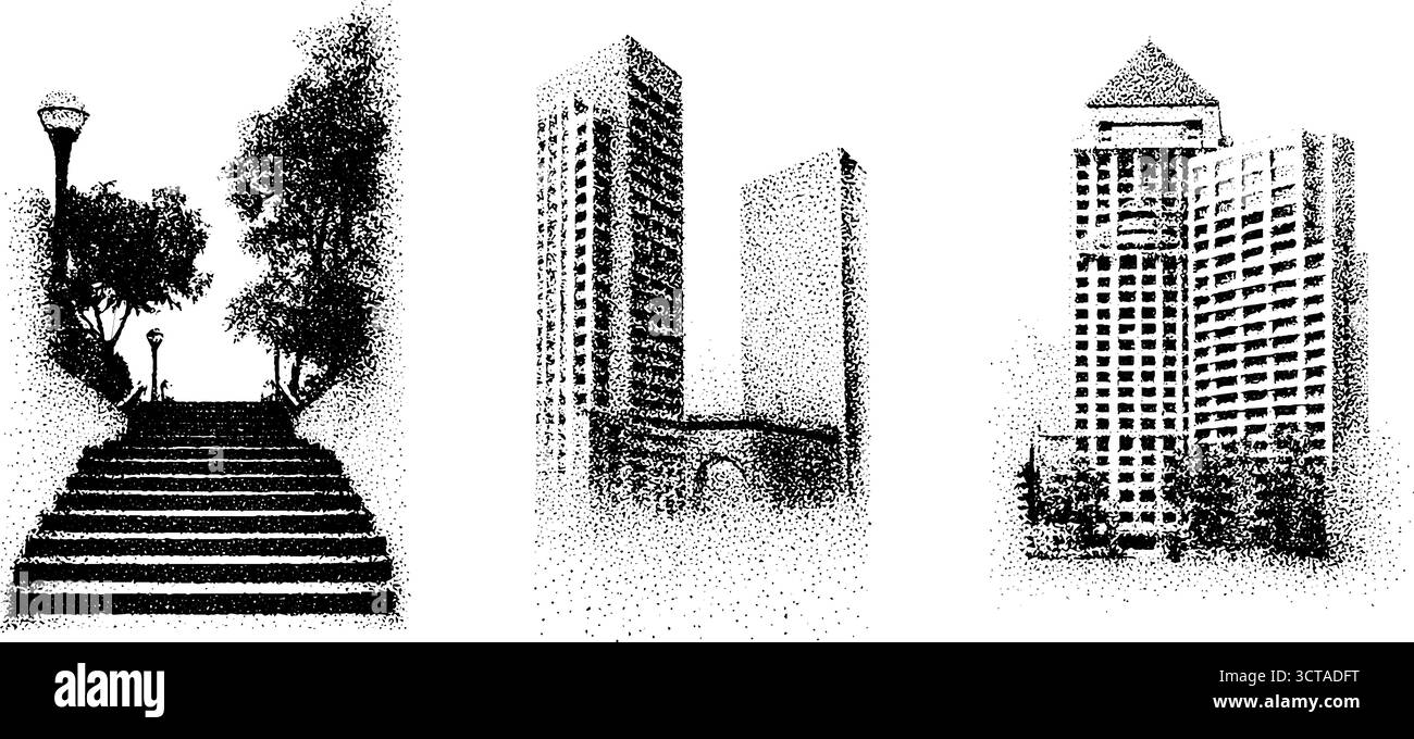 Detailed buildings dot Stock Vector Images - Alamy