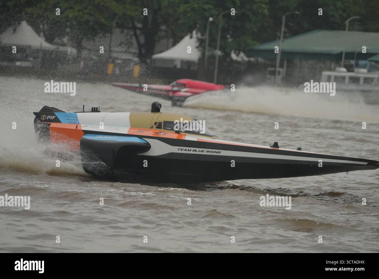 Team Blue Rising, competes during the E1 powerboat Grand Prix ...