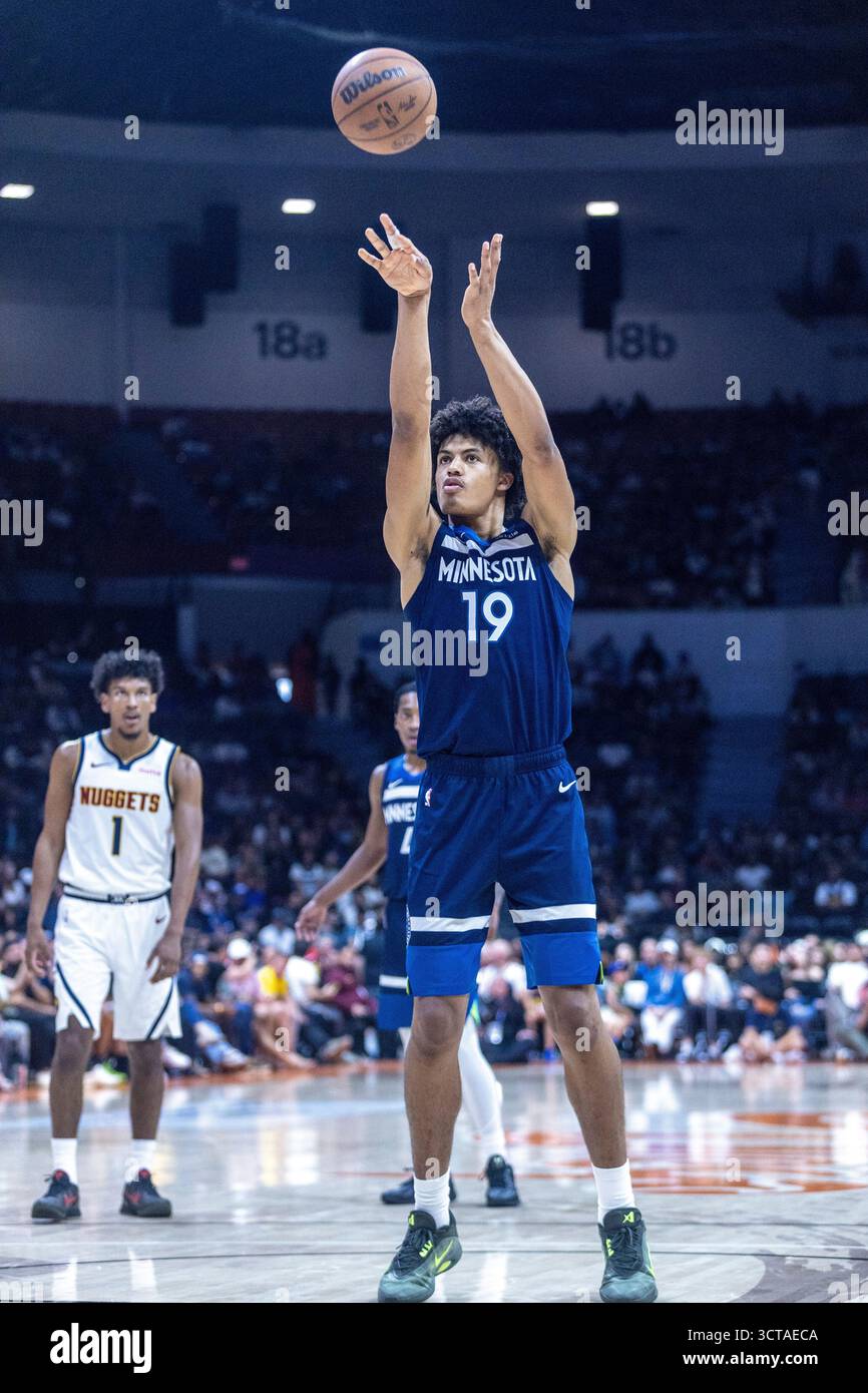 Minnesota Timberwolves forward Joan Beringer (19) takes a free throw ...