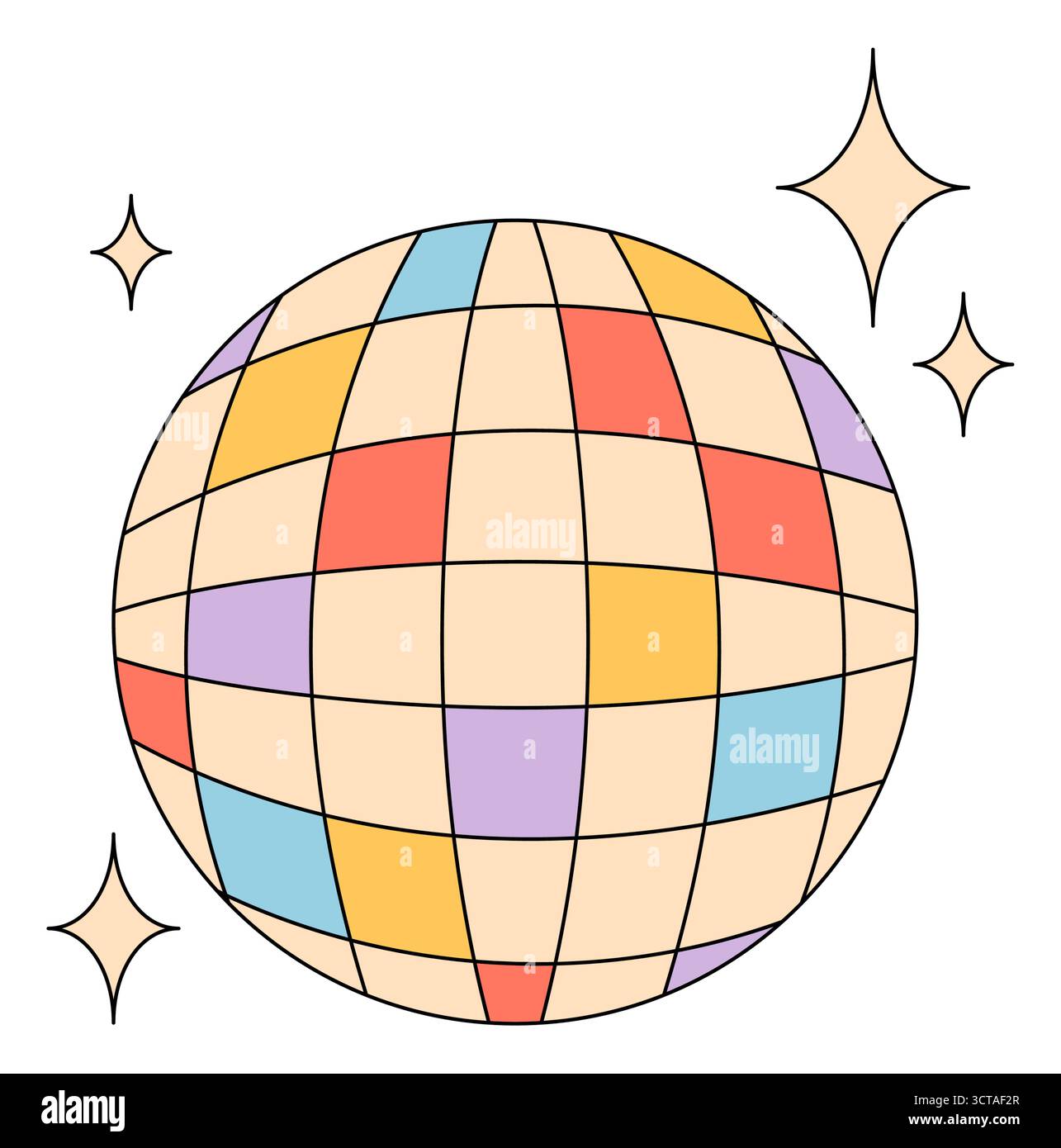 Retro groovy disco ball hi-res stock photography and images - Alamy