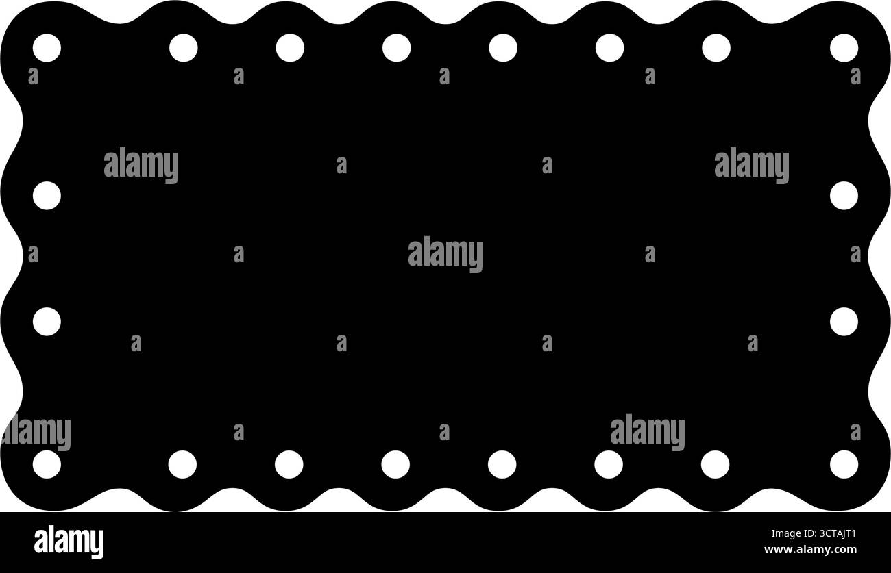 Dotted border wave Black and White Stock Photos & Images - Alamy
