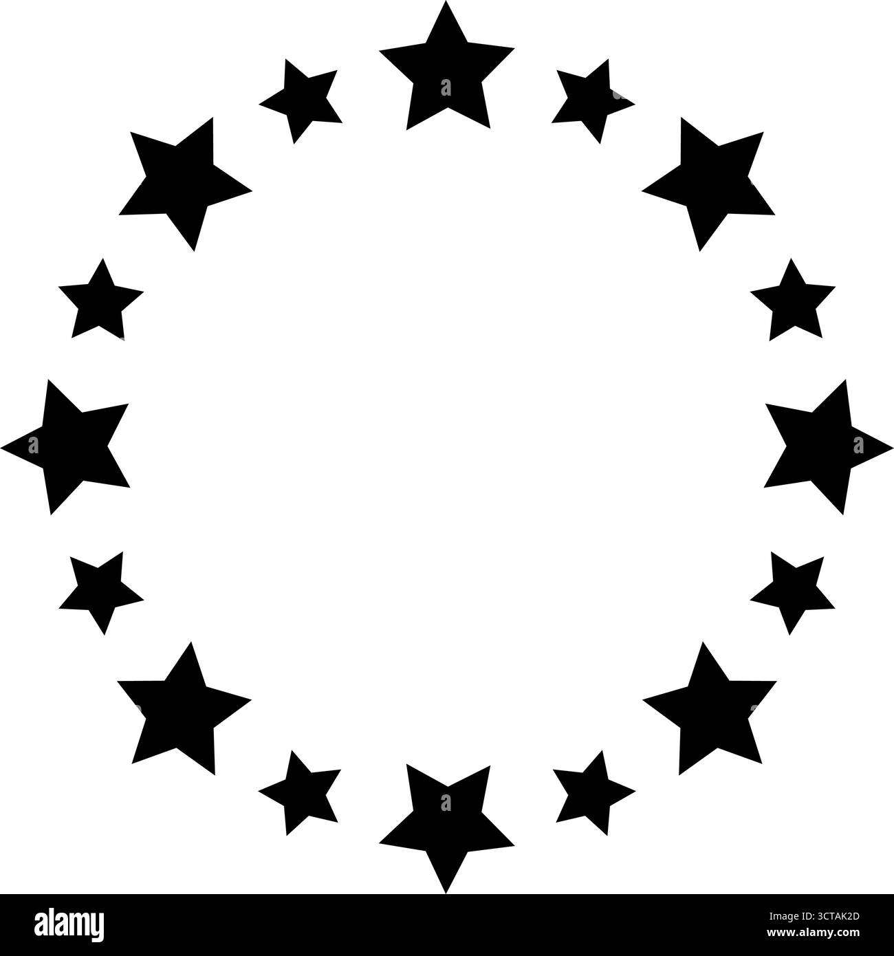 Round frame with stars isolated on white background. Prize, success or ...