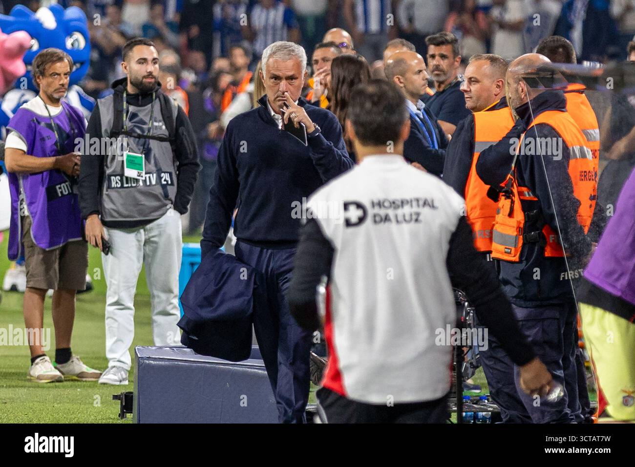 SL Benfica coach, José Mourinho, is seen entering for the first time at ...