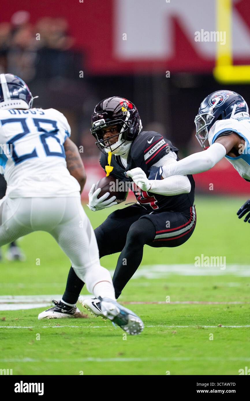 Arizona Cardinals wide receiver Greg Dortch (4) runs with the ball in ...