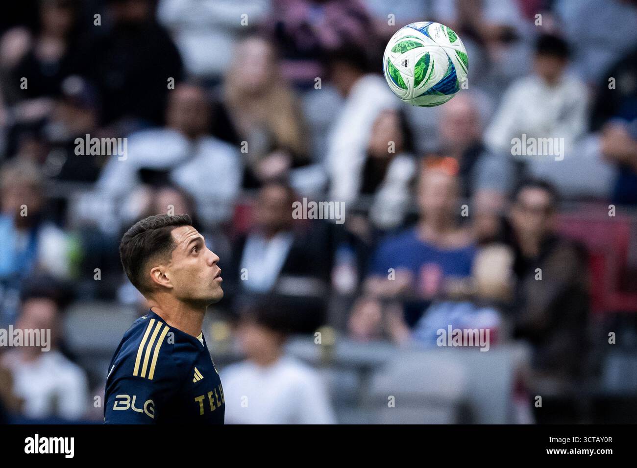 Vancouver Whitecaps' Daniel Rios watches the ball during the second ...