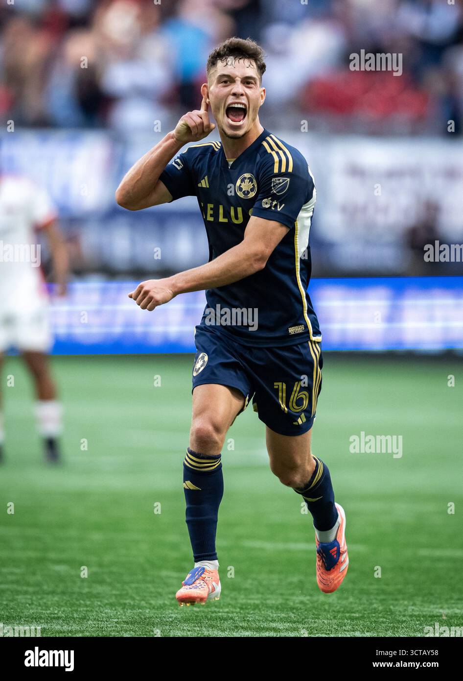 Vancouver Whitecaps' Sebastian Berhalter celebrates after his goal ...