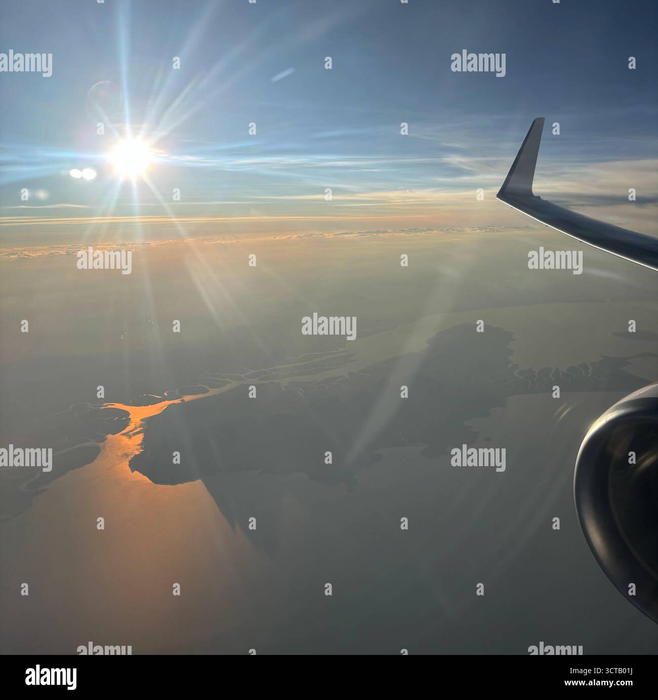 Flying over Hinchinbrook Island, southern end of Hinchinbrook Channel ...
