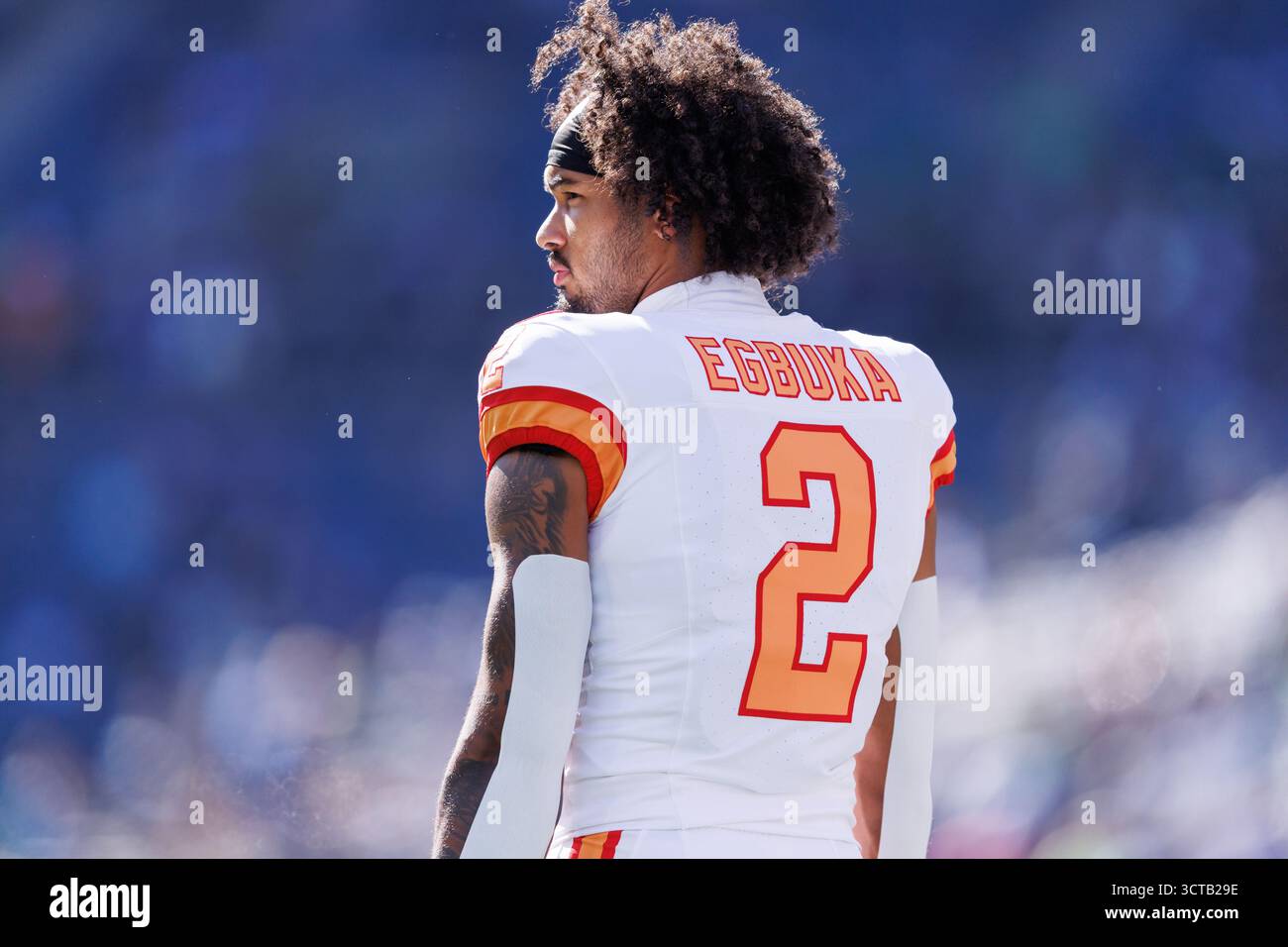 Tampa Bay Buccaneers wide receiver Emeka Egbuka (2) looks on during ...