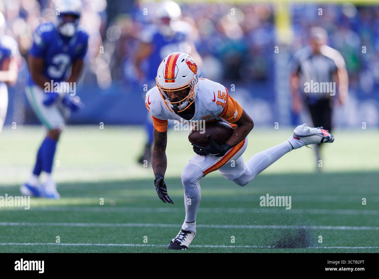Tampa Bay Buccaneers wide receiver Tez Johnson (15) catches the ball ...