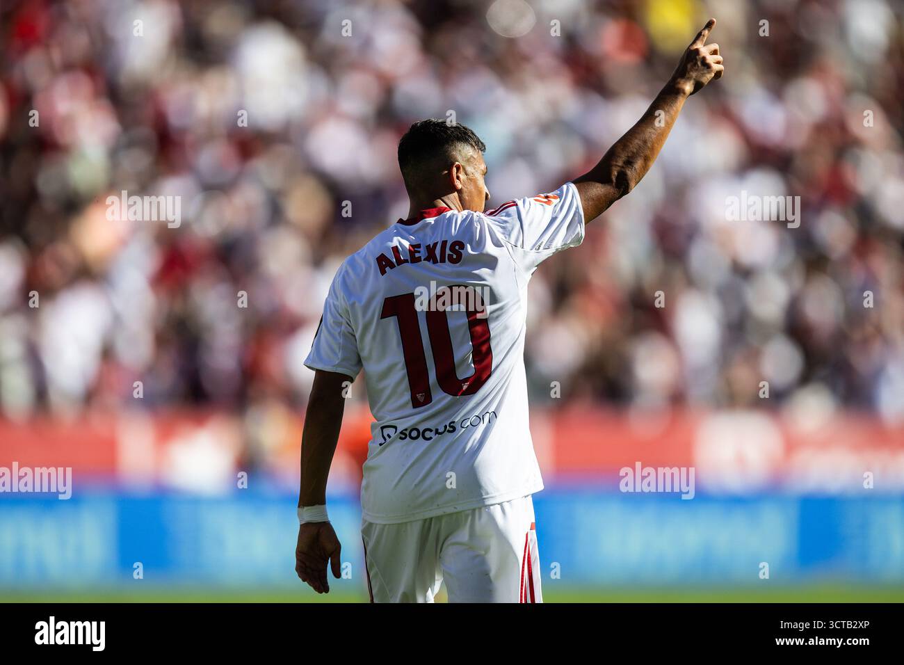 Alexis SANCHEZ of Sevilla FC celebrates his goal during the Spanish ...