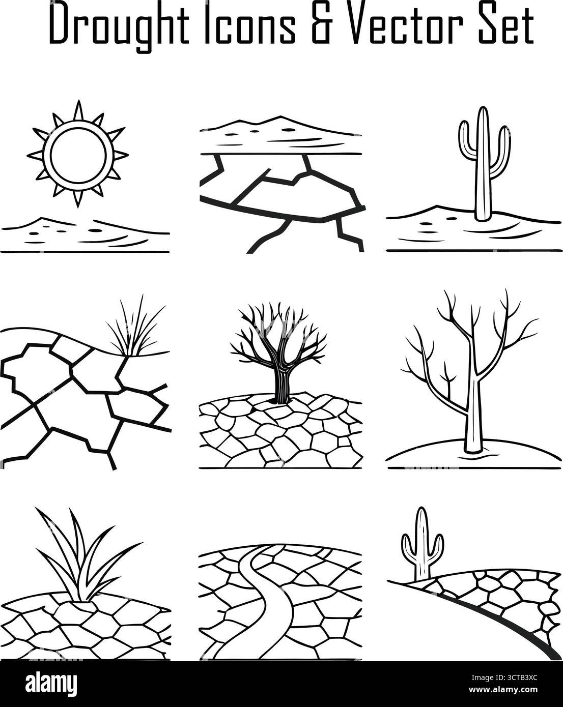 Environmental damage landscape Stock Vector Images - Alamy
