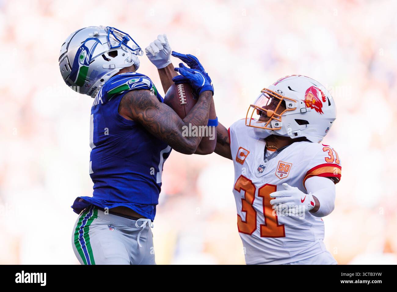 Seattle Seahawks wide receiver Jaxon Smith-Njigba (11) catches a ball ...
