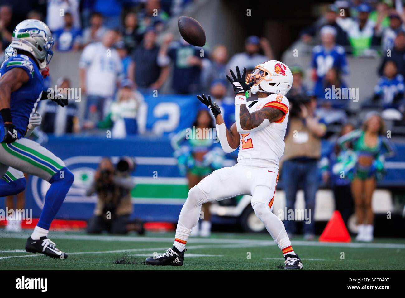 Tampa Bay Buccaneers wide receiver Emeka Egbuka (2) catches the ball in ...