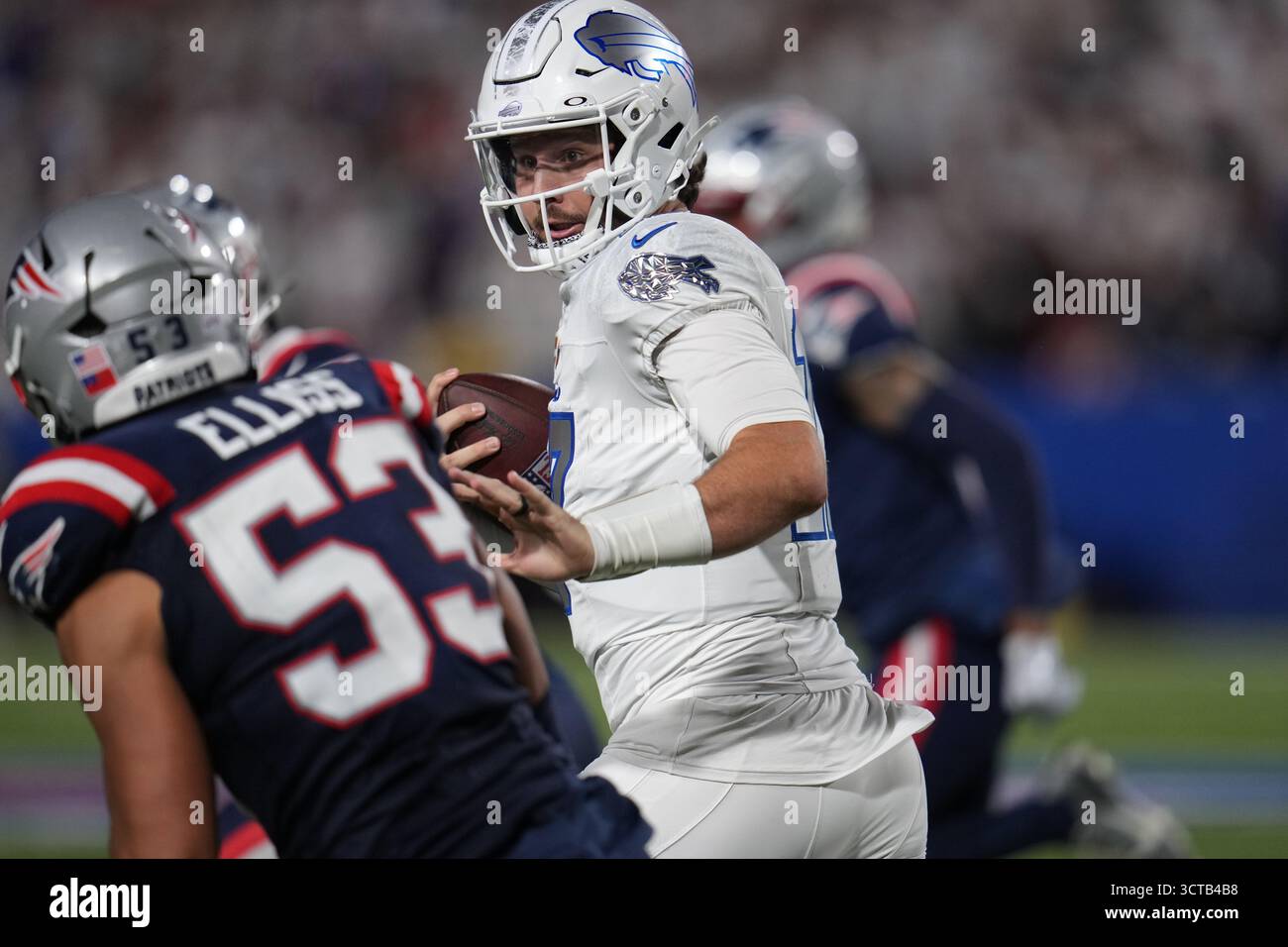 New England Patriots punter Bryce Baringer (17) runs past New England ...