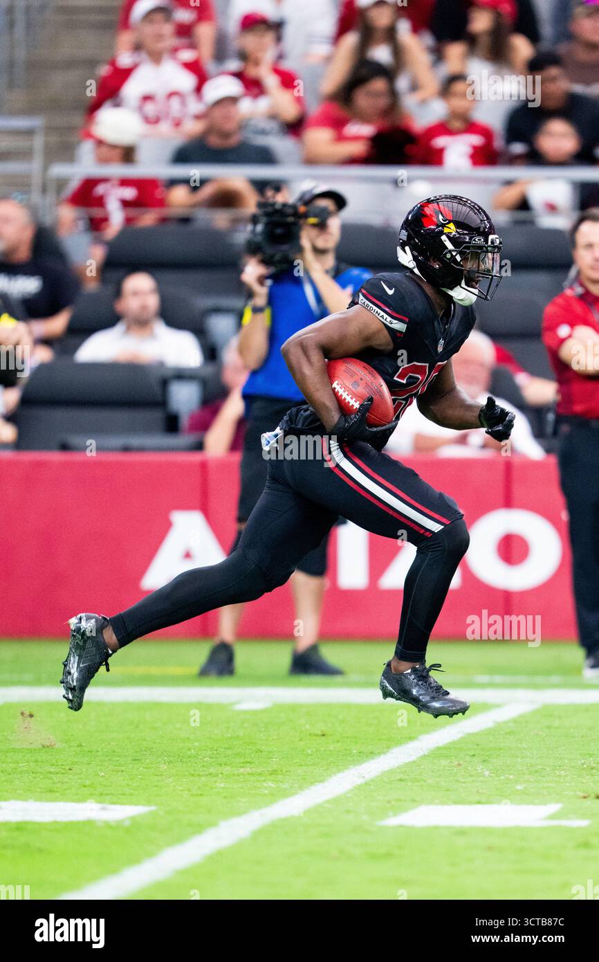 Arizona Cardinals running back Bam Knight (20) runs in an NFL football ...