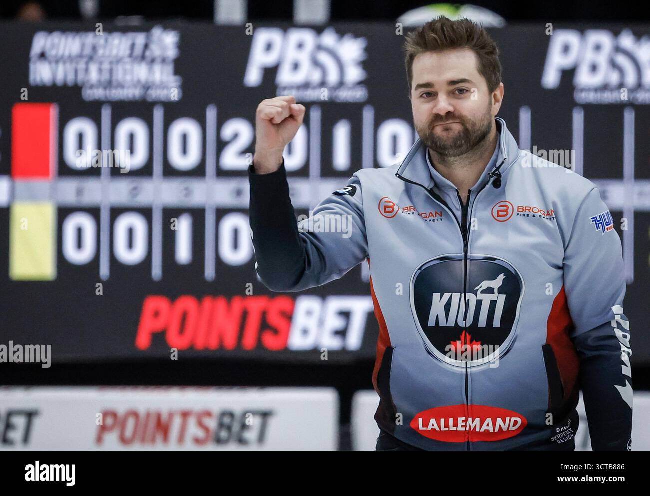 Team Dunstone skip Matt Dunstone celebrates winning the men's final ...