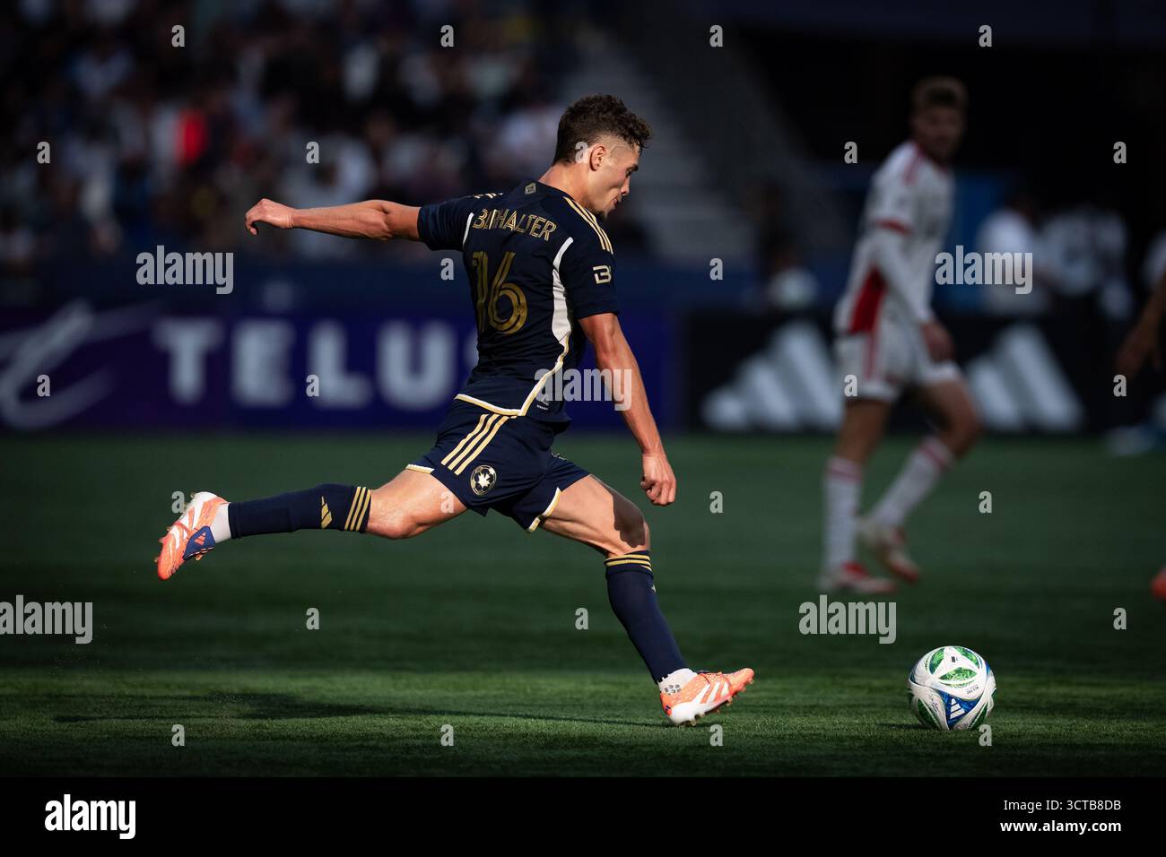 Vancouver Whitecaps' Sebastian Berhalter kicks the ball during the ...