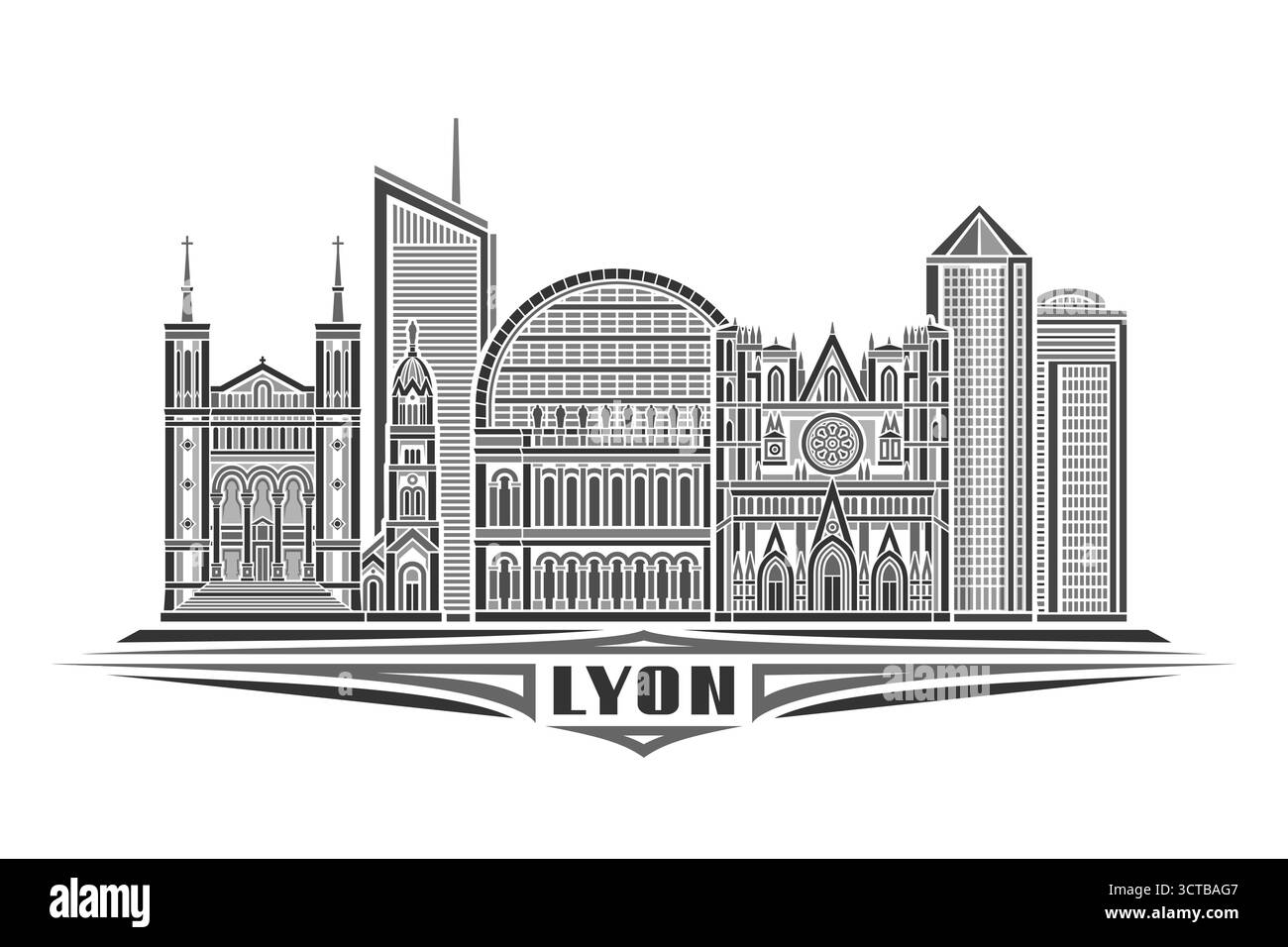 Lyon house city Stock Vector Images - Alamy