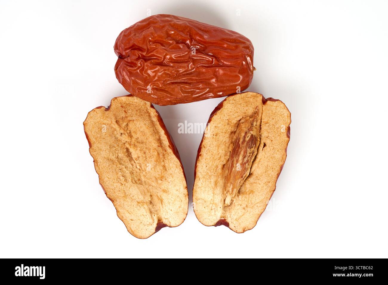 he anatomy of a Chinese red date. A whole and a cross-section of the ...
